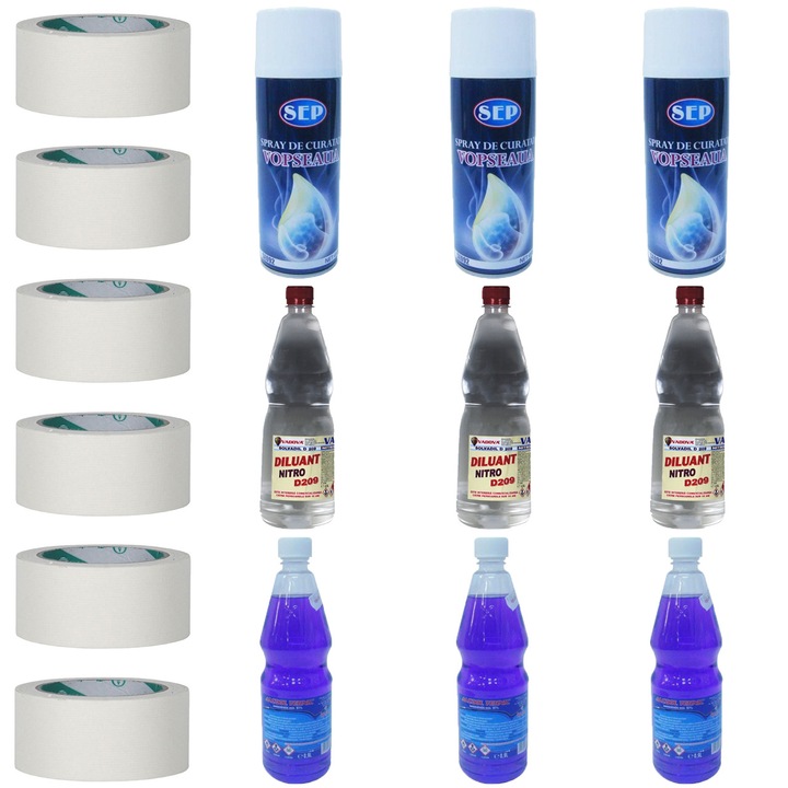 Pachet - 3 x Spray de curatat vopseaua, Sep, Decanol, 450ml + 3 x Nitro ...