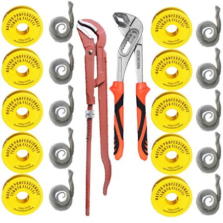 Pachet - 10 x Calti/Fuior canepa + 10 x Banda teflon, 15 M + Cleste ...