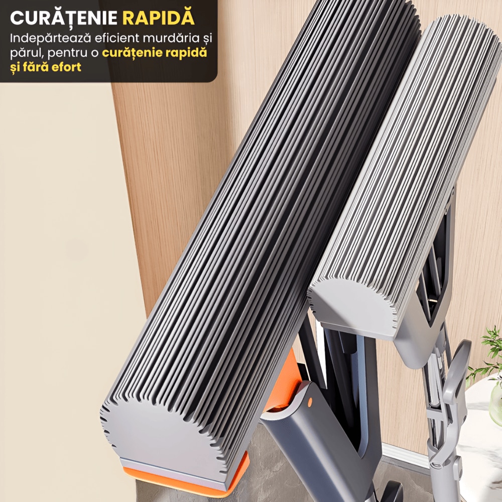 Mop cu Burete Super Absorbant 38cm, PVA Premium, 3 Capete Reutilizabile ...