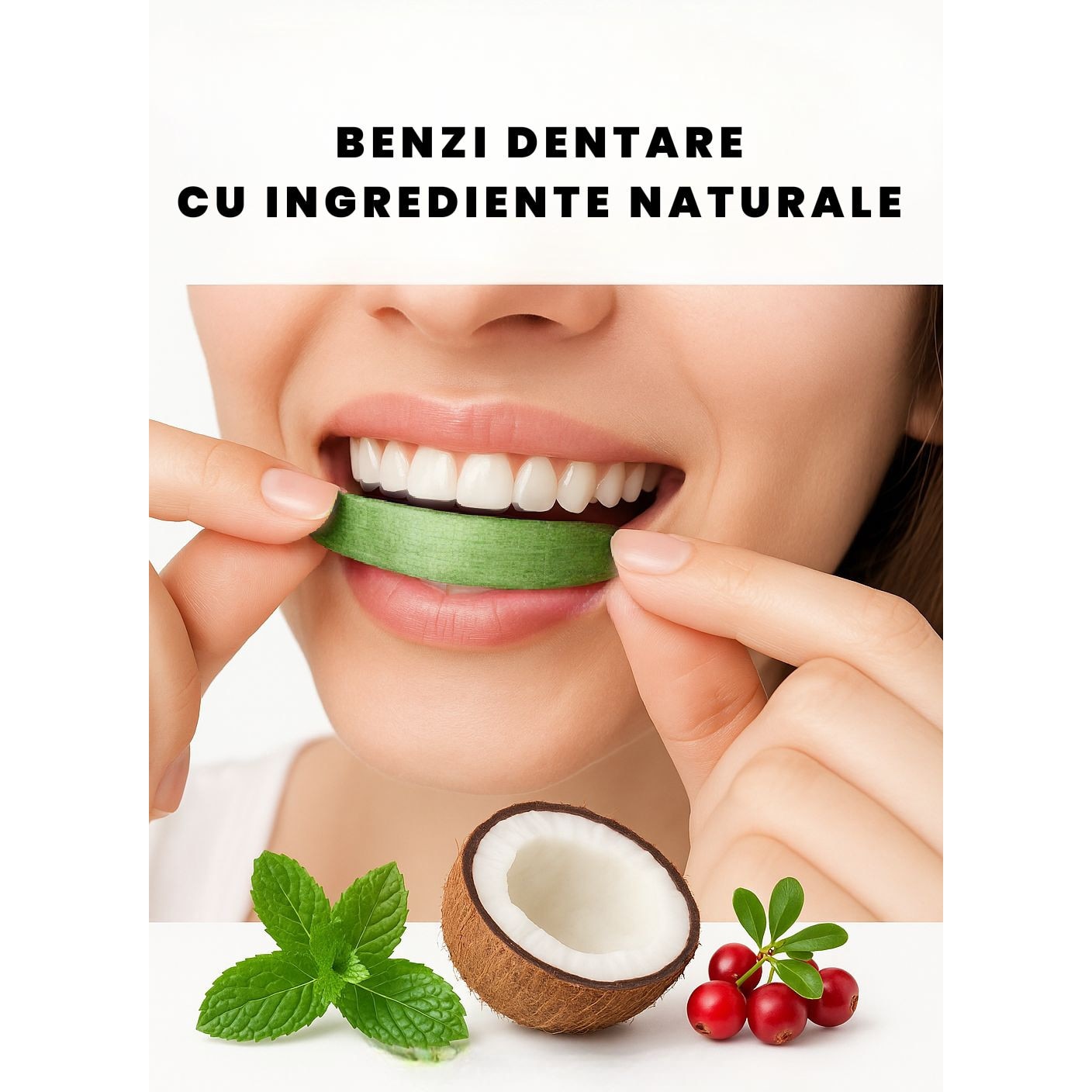 Benzi de Albire a Dintilor fara Peroxid, Kit 14 Tratamente (28 Benzi ...