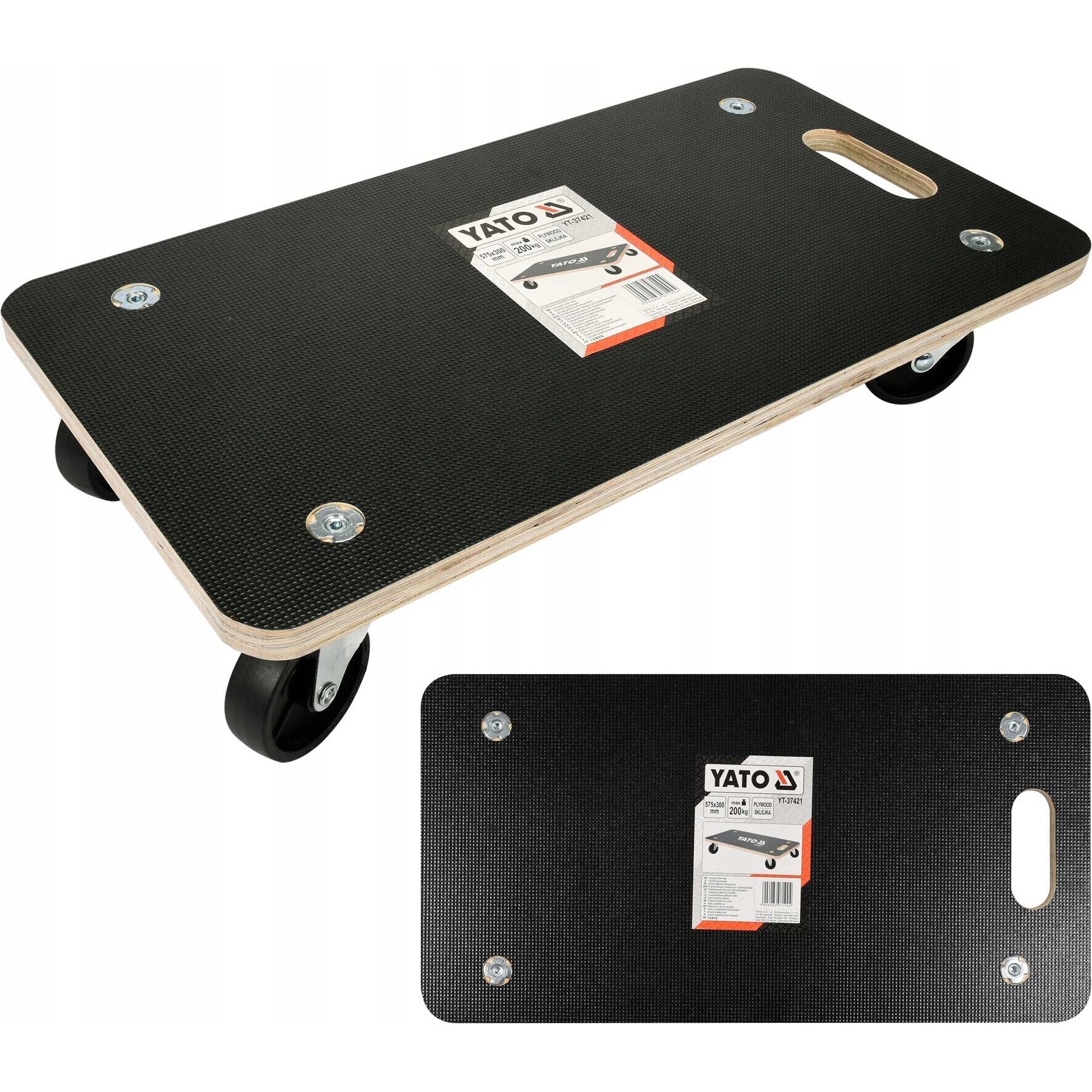 Carucior de transport Yato, 200kg, 575x300mm, roti din polipropilena ...