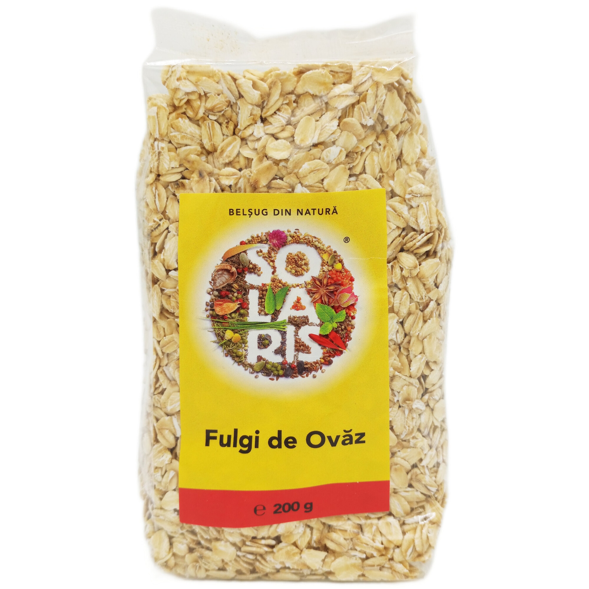 Fulgi de Ovaz integrali, 100% naturali, 200g, Solaris Plant - eMAG.ro