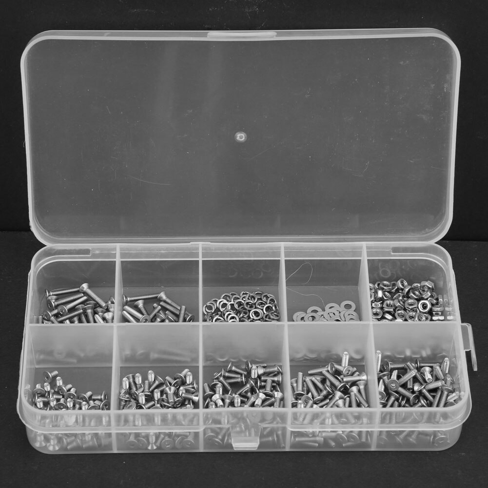 Set de 600 de suruburi din inox M2, Enforose, rezistente la rugina ...