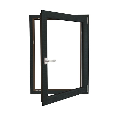 Fereastra PVC Aluplast cu geam termopan, Barrier 75, antracit, 1160x860 ...