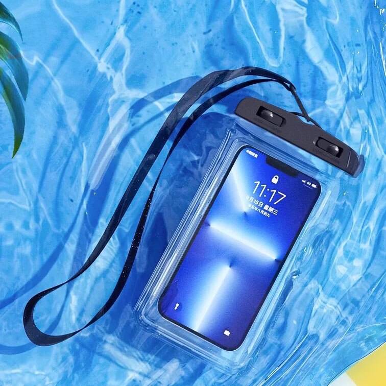 Carcasa de telefon mobil rezistenta la apa din PVC transparent, carcasa ...