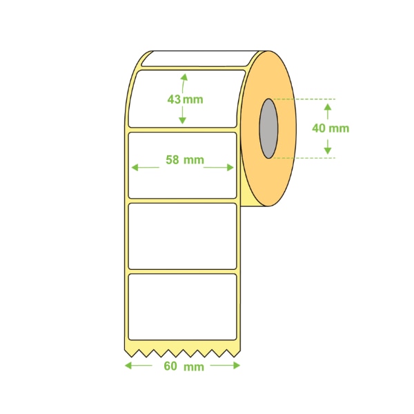 Etichete Autoadezive Termice 58 x 43 mm, 1000 Etichete / Rola - eMAG.ro
