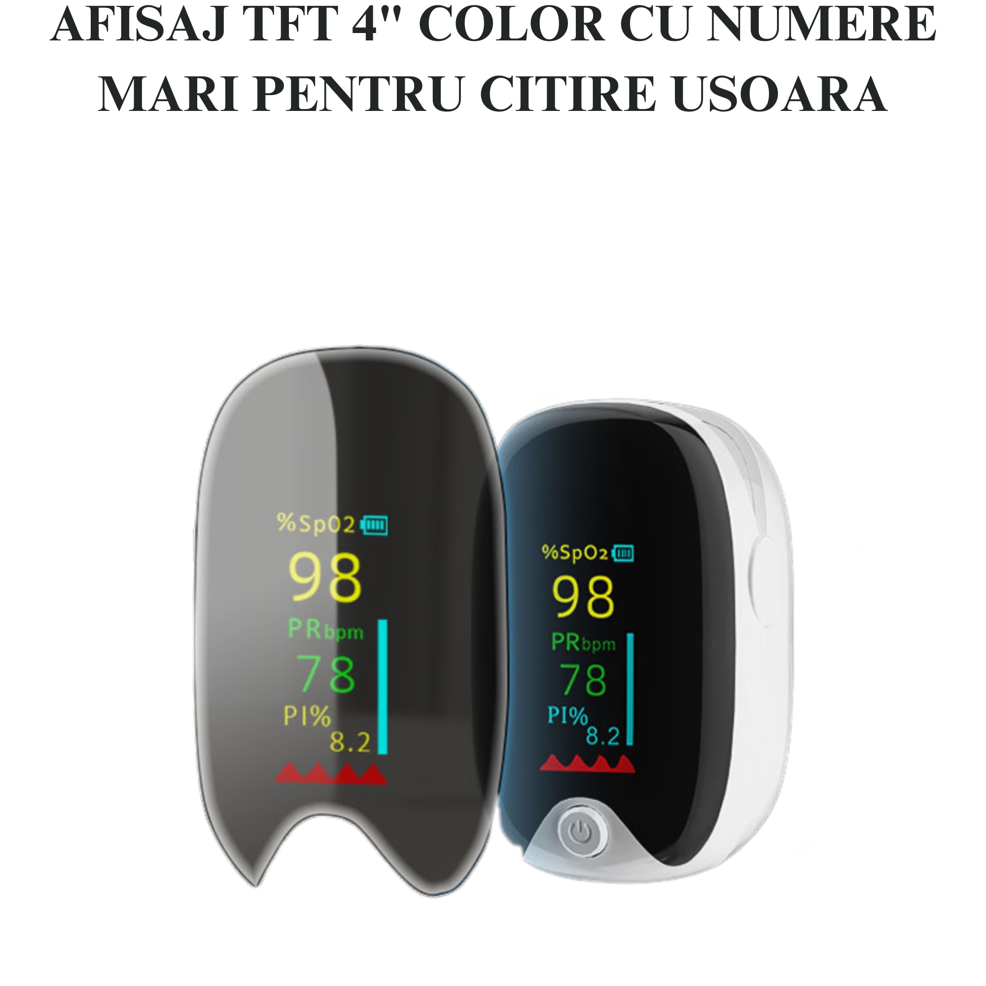 Pulsoximetru Digital EVONTECH, Protectie Silicon, Functie Auto-OFF ...