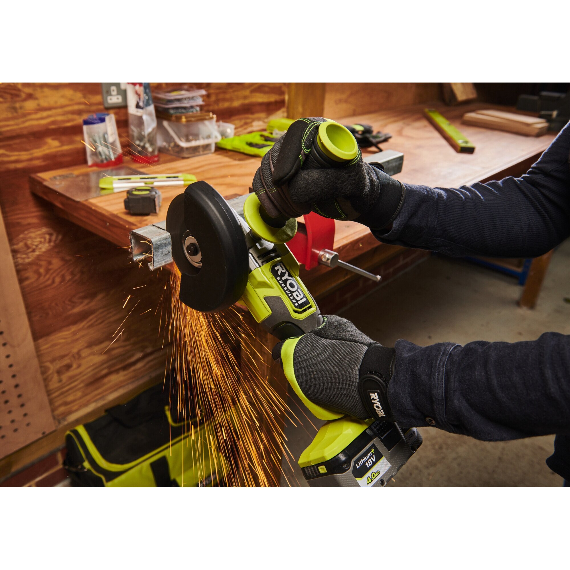 Polizor unghiular Ryobi 18V ONE+, RAG18BL-0, diametru disc 125 mm, 9200 ...