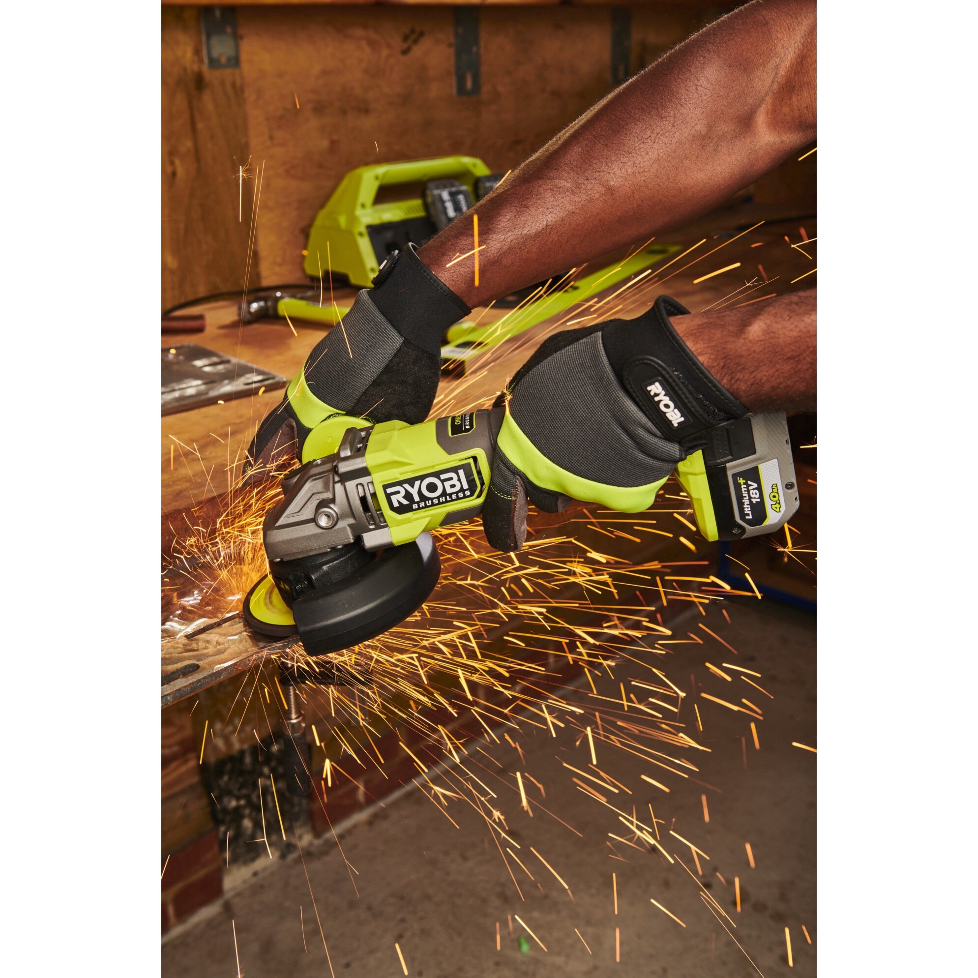 Polizor unghiular Ryobi 18V ONE+, RAG18BL-0, diametru disc 125 mm, 9200 ...