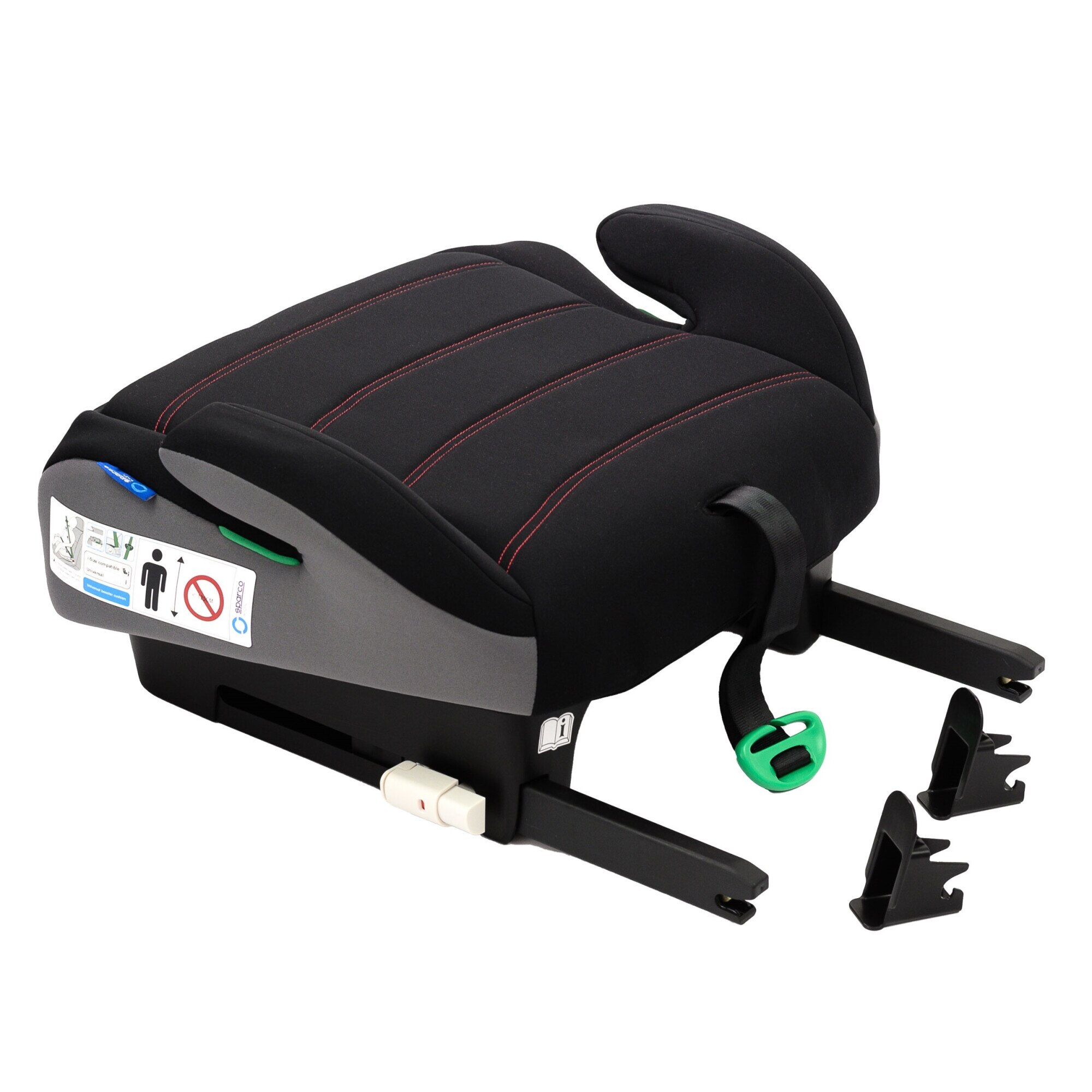 Inaltator auto, Sparco, 125-150cm, negru/gri, cu husa detasabila - eMAG.ro