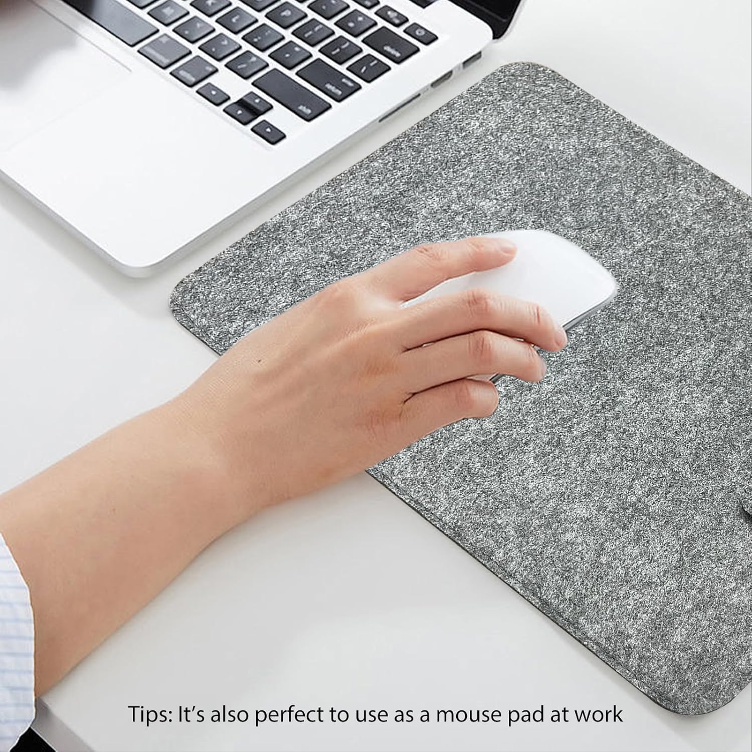 Husa laptop 15 inch, gri antracit, material pasla, protectie impotriva ...