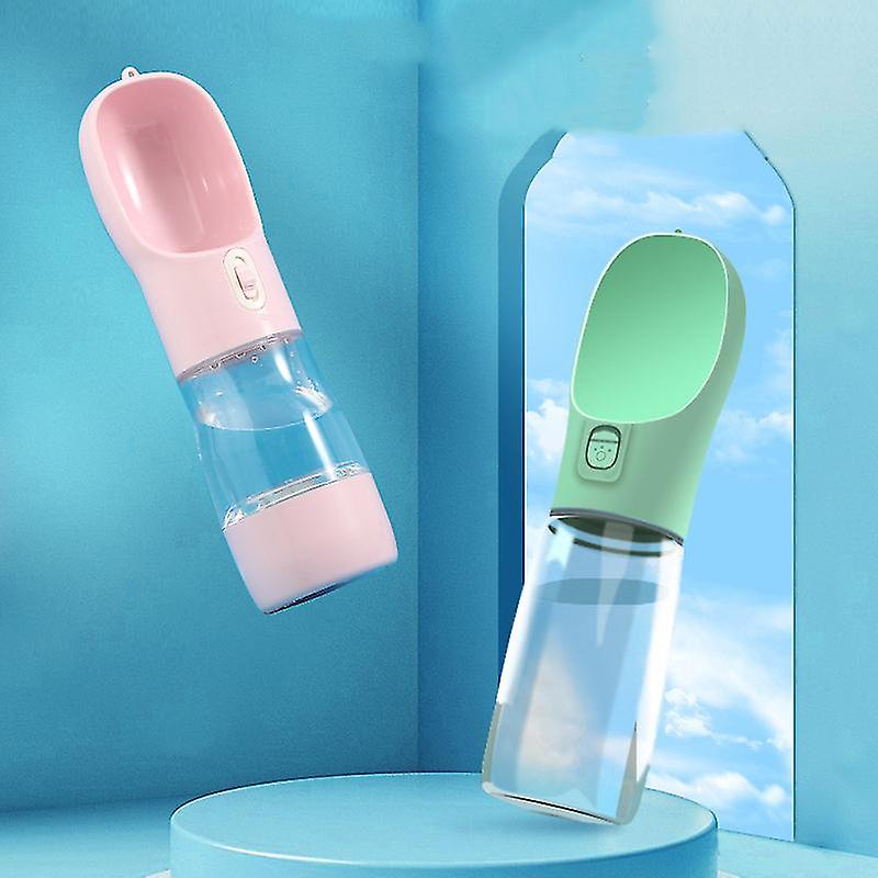 Sticla de apa pentru caini, 300ml/550ml, material ABS+PC, pentru plimbare, set de alimentare cu ...