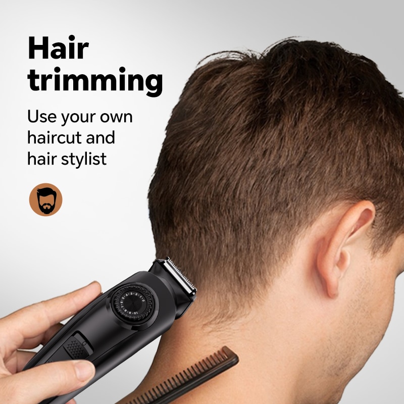 Aparat de tuns barba Beard Trimmer, 17cm*4.4cm, buton rotativ de ...