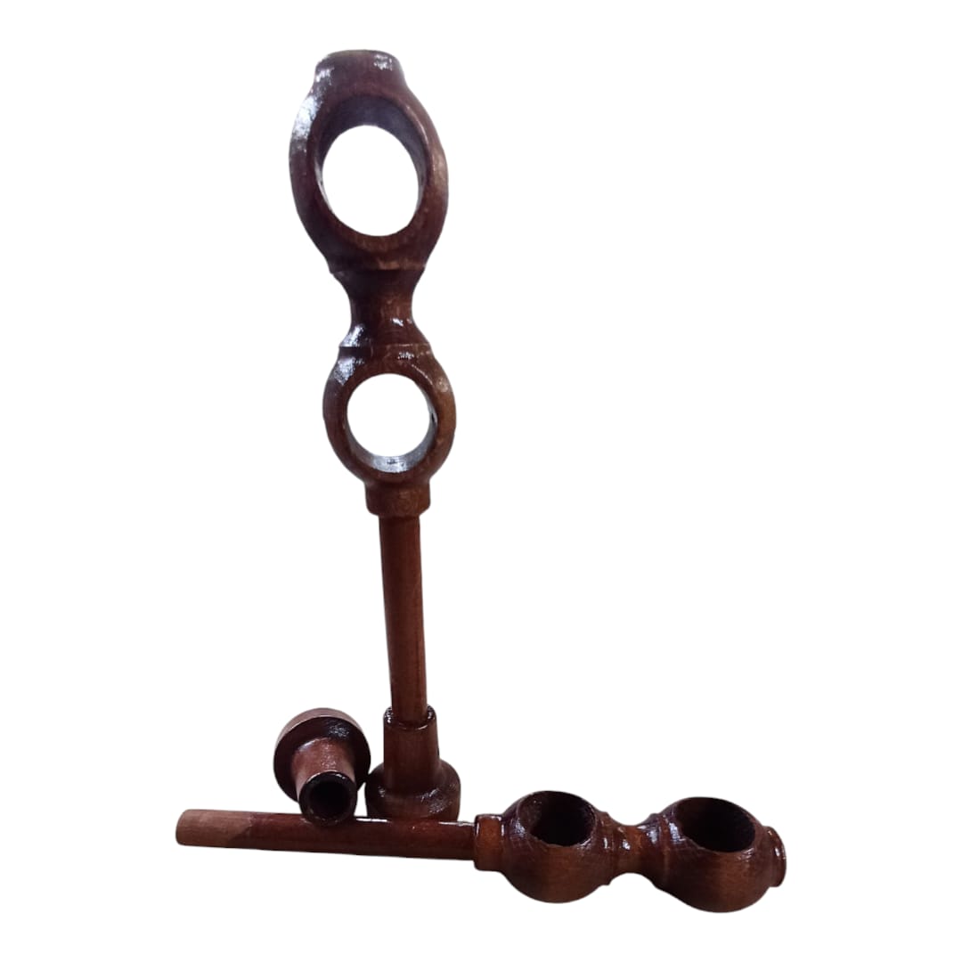 Set 2 console duble, prindere perete, din lemn masiv, pentru galerii 28 ...