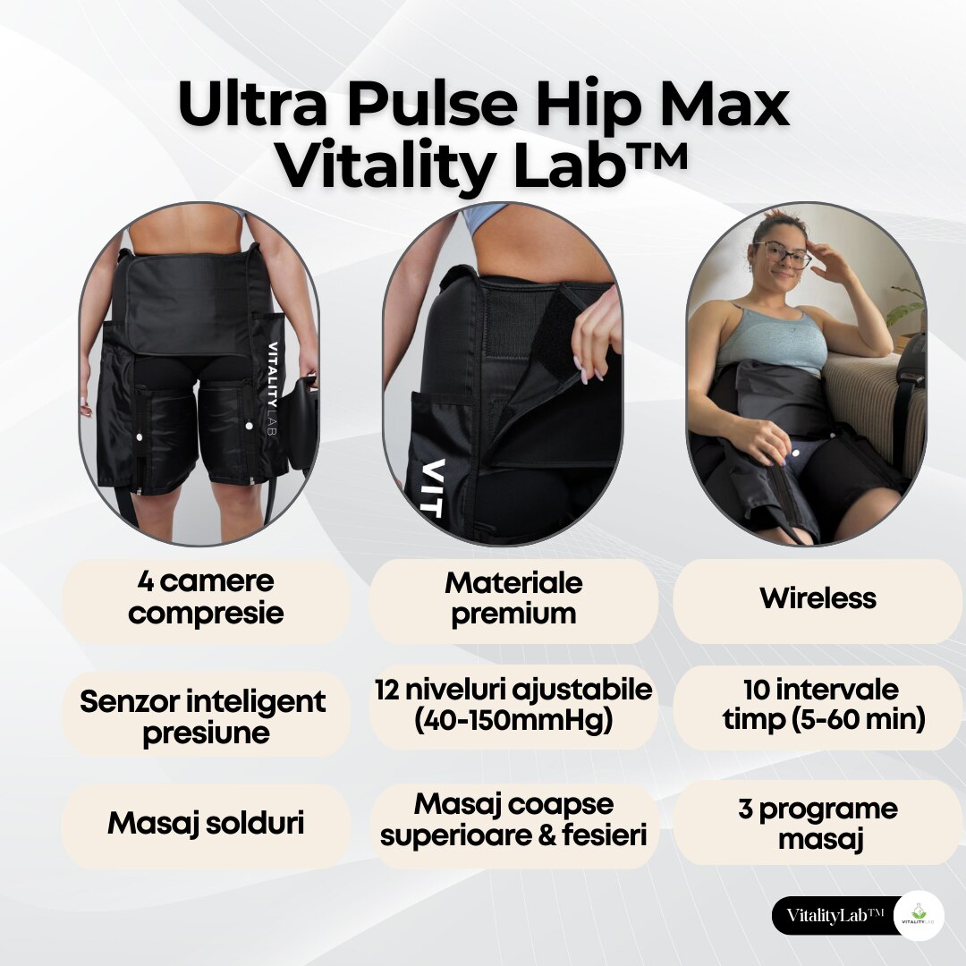 Aparat masaj solduri wireless Ultra Pulse Hip Max Vitality Lab ...