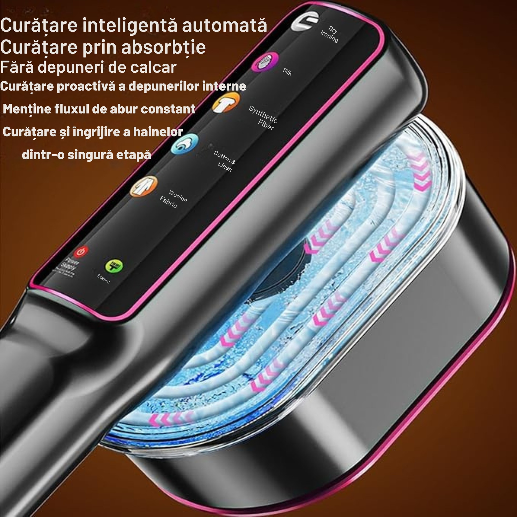 Aparat de calcat 5 in 1 cu Abur ESL by Essential Level®, Vertical si ...