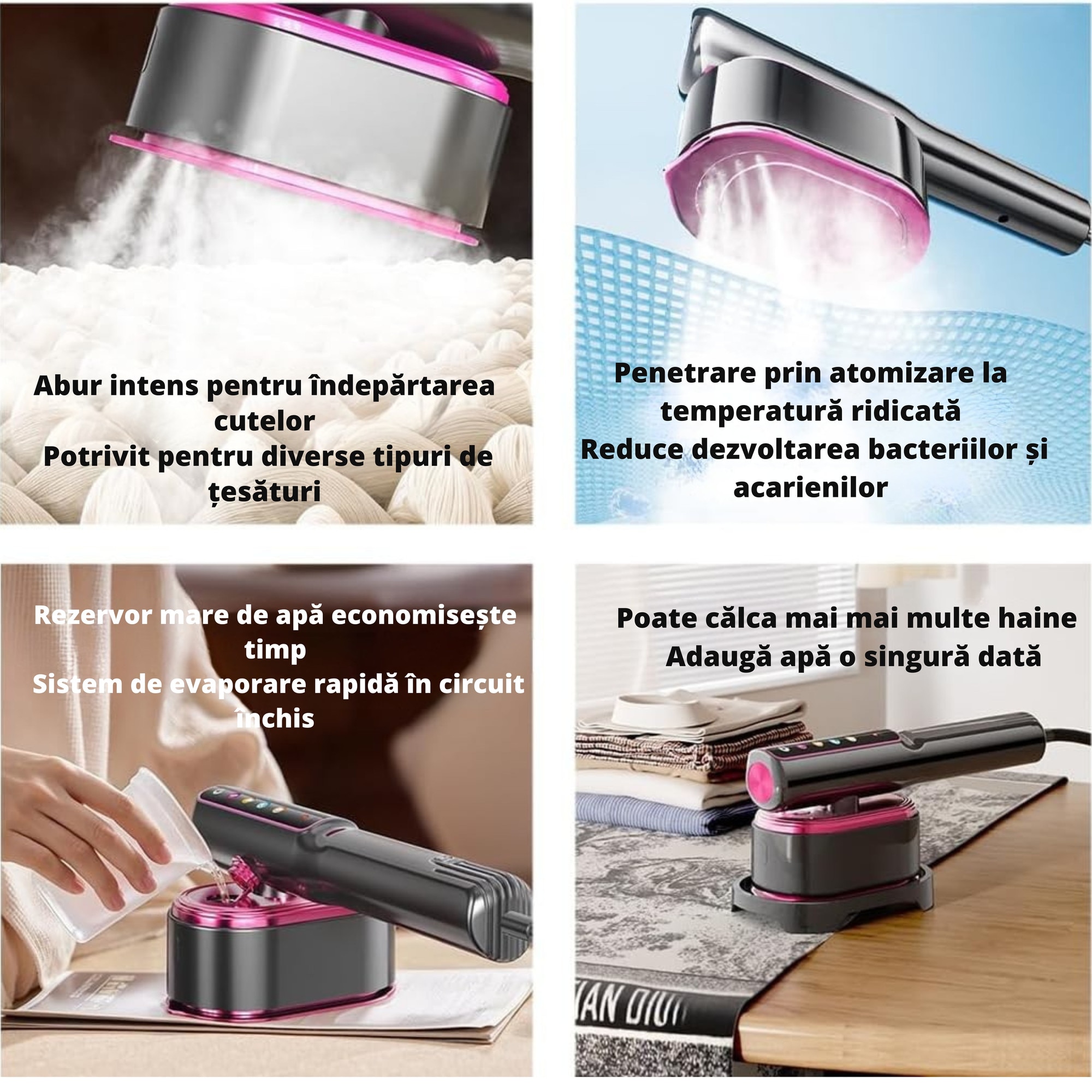 Aparat de calcat 5 in 1 cu Abur ESL by Essential Level®, Vertical si ...