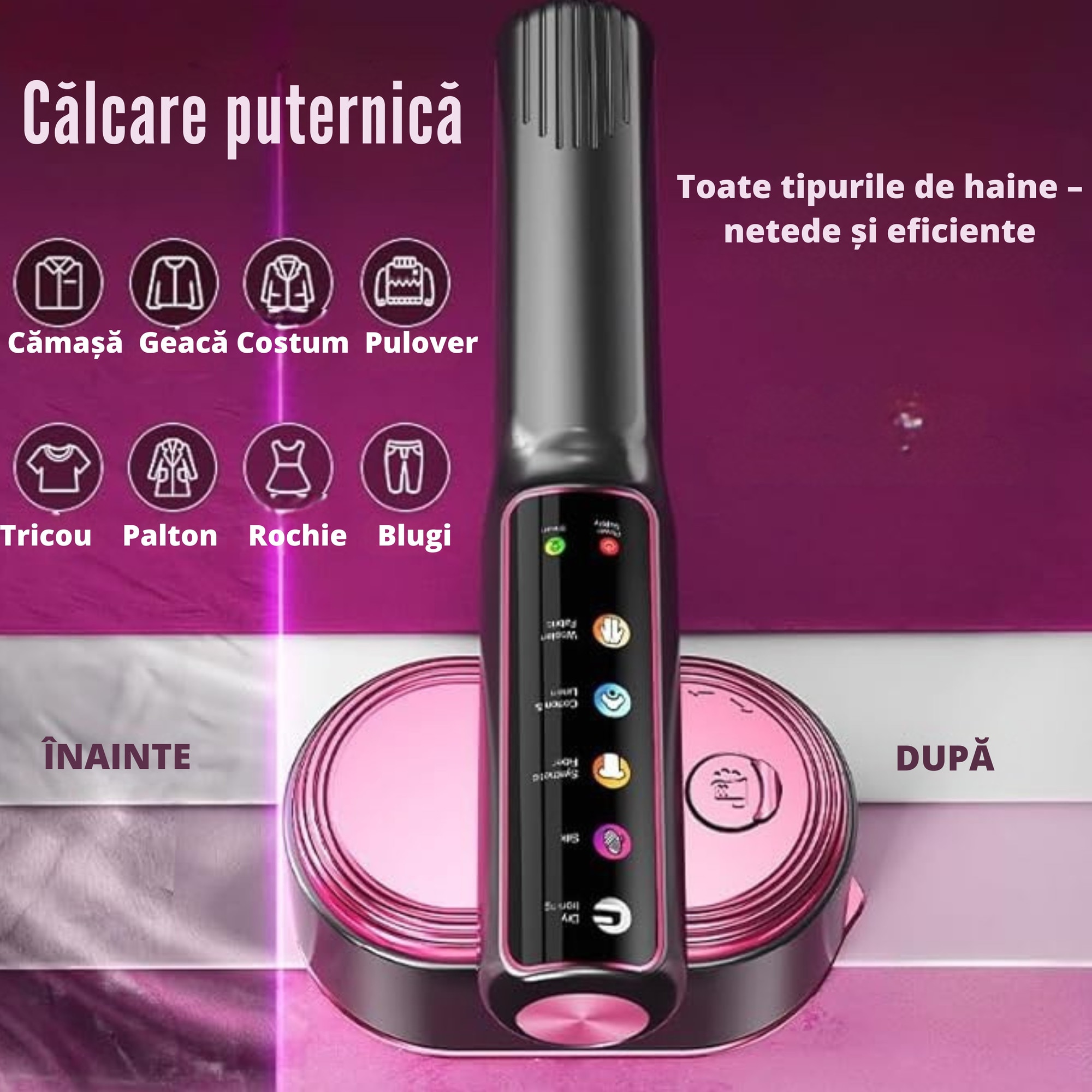 Aparat de calcat 5 in 1 cu Abur ESL by Essential Level®, Vertical si ...