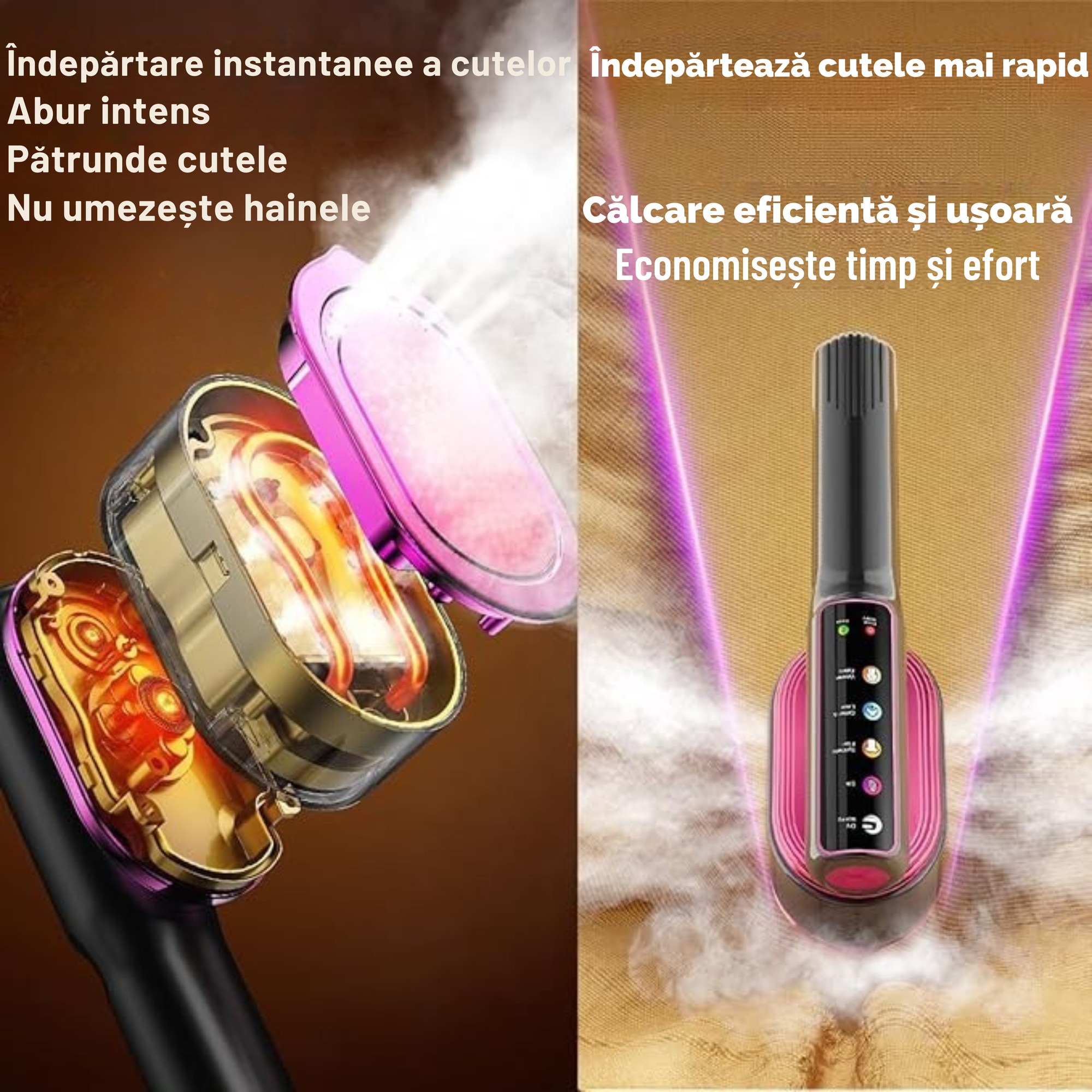 Aparat de calcat 5 in 1 cu Abur ESL by Essential Level®, Vertical si ...