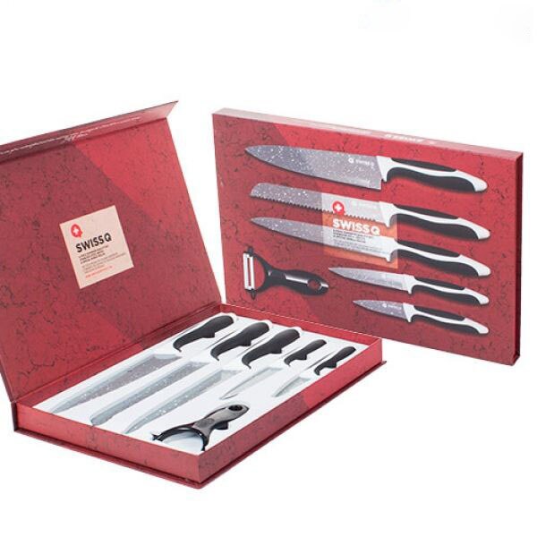 Set de cutite cu invelis piatra Swiss Q - eMAG.ro