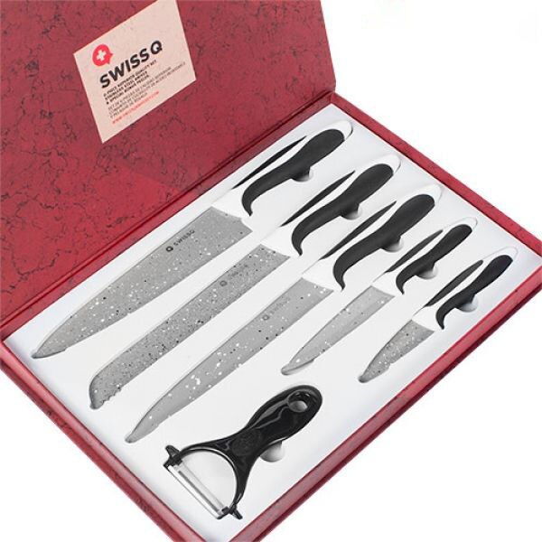 Set de cutite cu invelis piatra Swiss Q - eMAG.ro