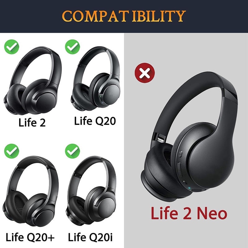 Set 2 bureti pentru casti Anker Soundcore Life Q20i，Q20, Q20+, Spuma ...