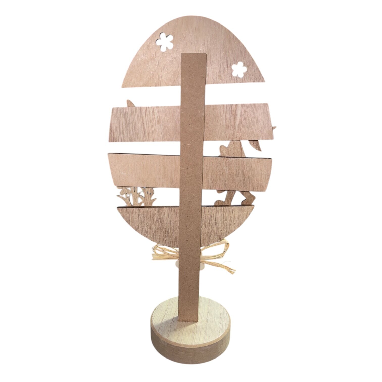 Decoratiune de Paste, cu mesaj "Happy Easter & Welcome", Lemn, 30x15cm ...