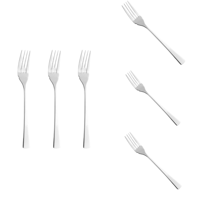 Set 6 furculite din inox, 20.5x2.5 cm - eMAG.ro