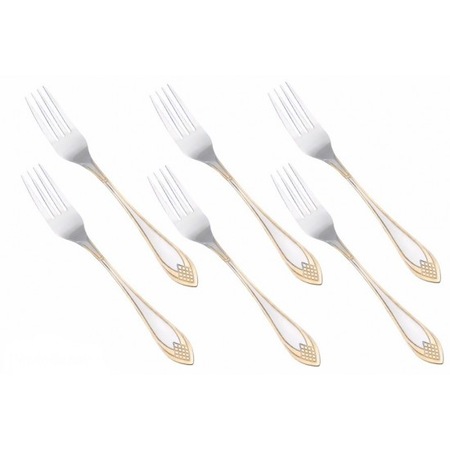 Set 6 furculite, Inox, 20 cm - eMAG.ro