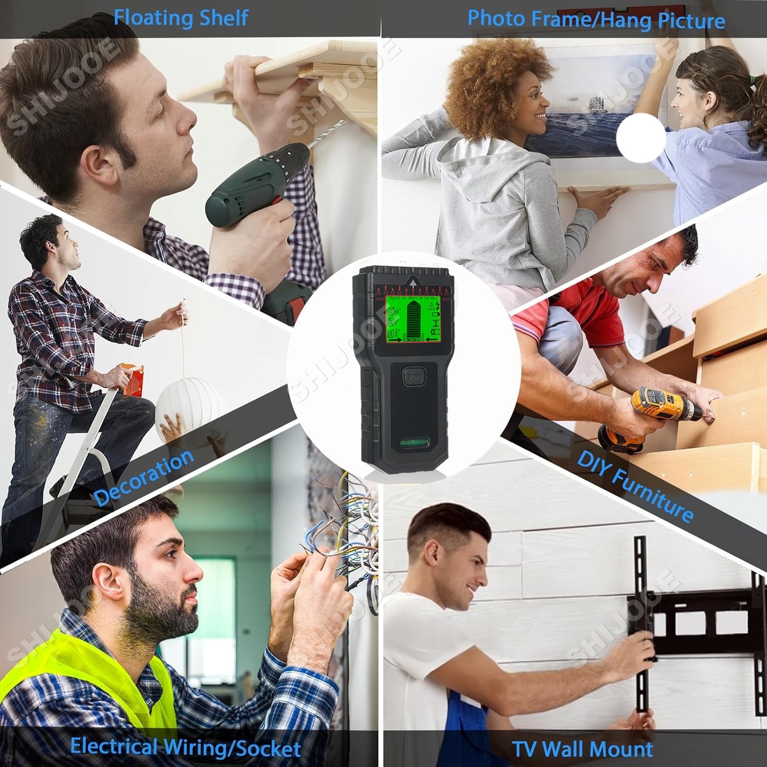 Detector de cabluri electrice 7-in-1，SHIJOOE®，Calibrare Automata ...