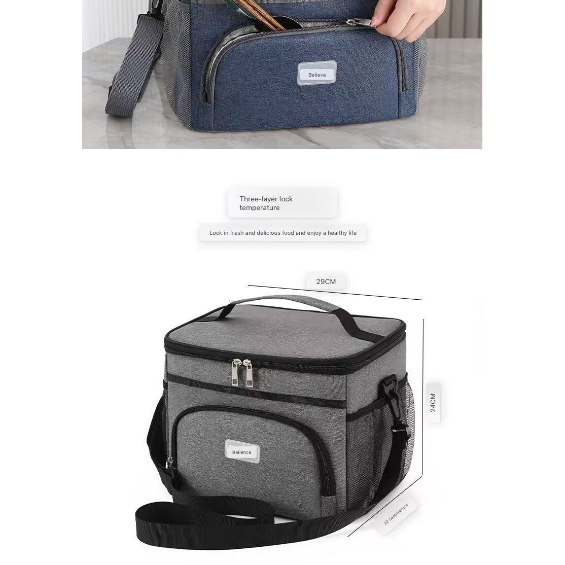 Geanta Mare pentru Pranz, Geanta termoizolanta, Geanta Frigider pentru ...