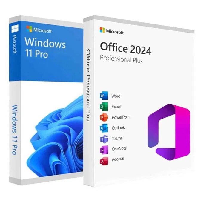 Licenta Microsoft Windows 11 Pro USB si Licenta Office 2024 Professional Plus, Medialess ...