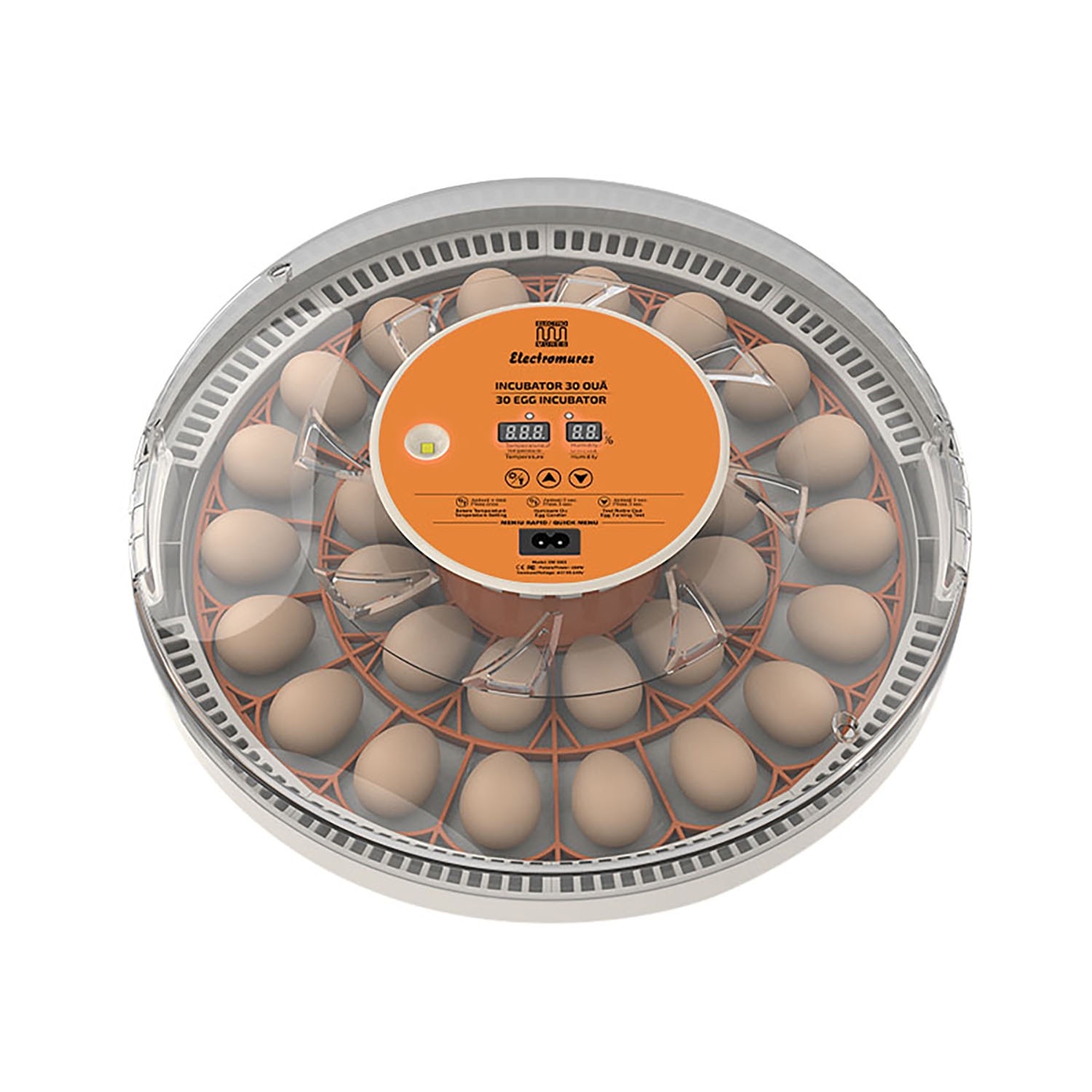 Incubator electric oua (clocitoare) cu higometru si intoarcerea ...