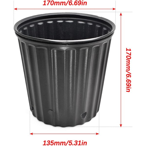 Set 15 ghivece pentru rasaduri, plastic, 1 galon, cu gauri de drenaj ...