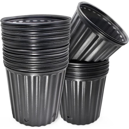 Set 15 ghivece pentru rasaduri, plastic, 1 galon, cu gauri de drenaj ...