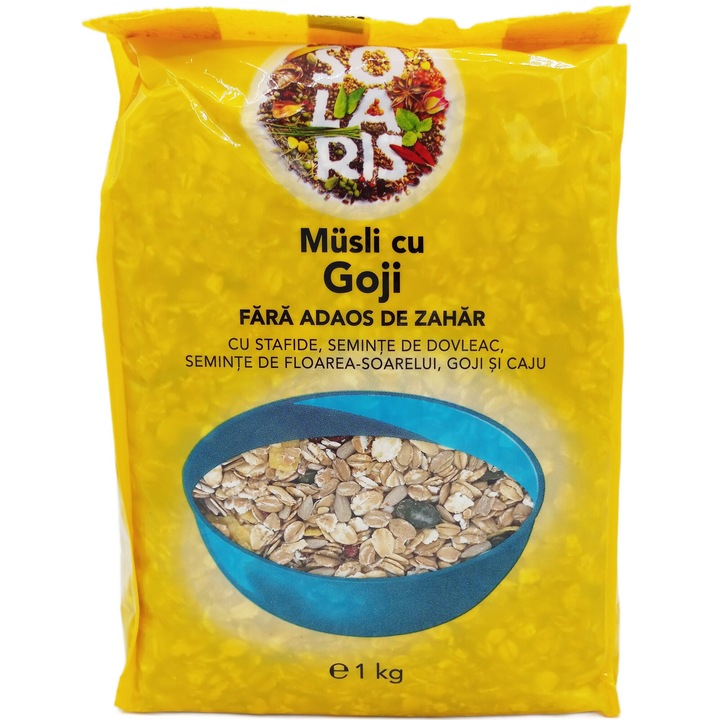 Musli cu Goji si Caju, fara zahar, aditivi sau conservanti, 1kg ...