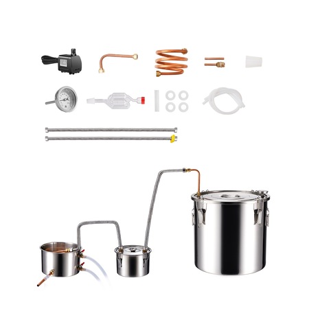 Kit de distilare 30 L, SucceBuy, din otel inoxidabil, cu serpentina din ...