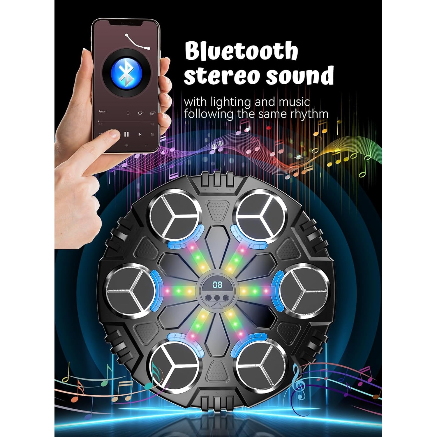 Aparat de box muzical inteligent, conexiune Bluetooth, Antrenament de ...