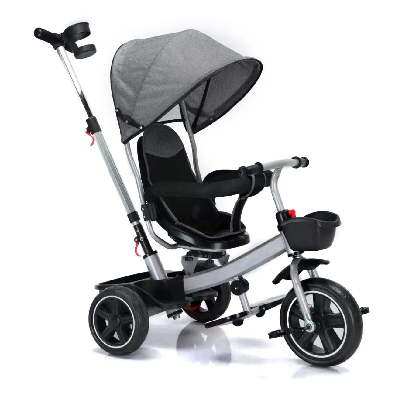 Tricicleta 3 in 1 cu Scaun Rotativ, Design Ergonomic, Roti Silentioase ...
