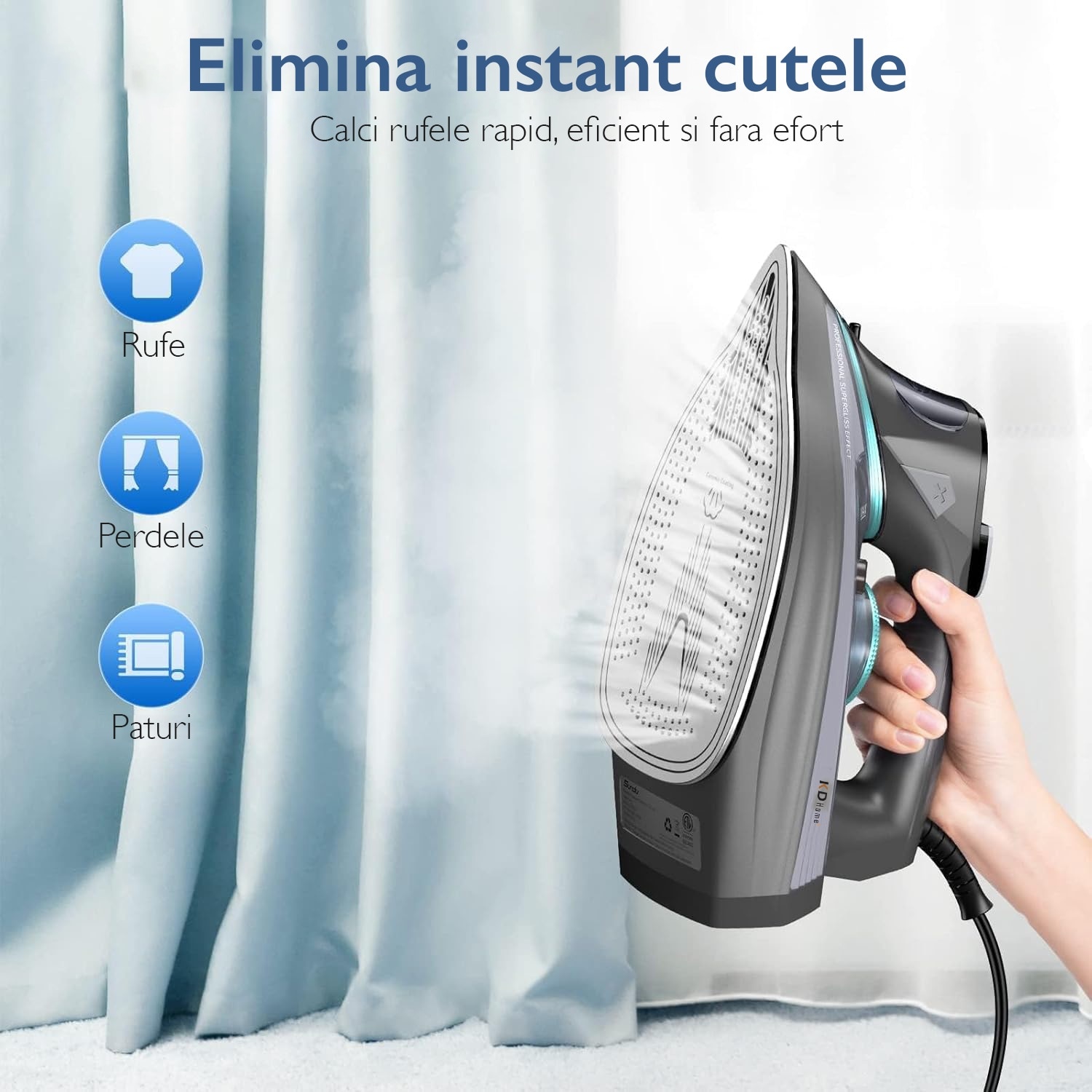 Fier De Calcat KD Home® SteamForce, Putere Aparat 3200W, Cu Abur, Jet ...