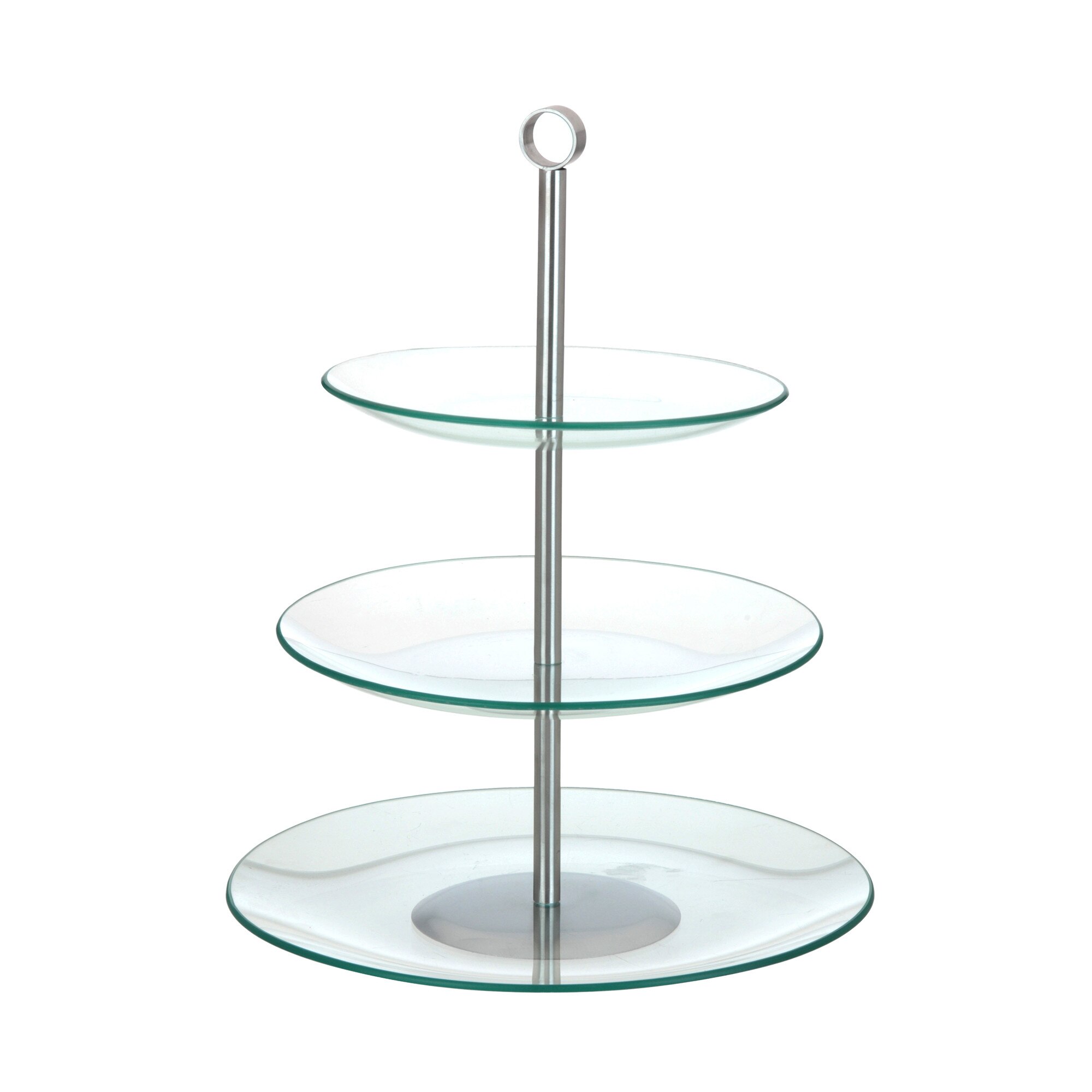 Platou pentru prajituri, sticla, 3 niveluri rotunde - eMAG.ro