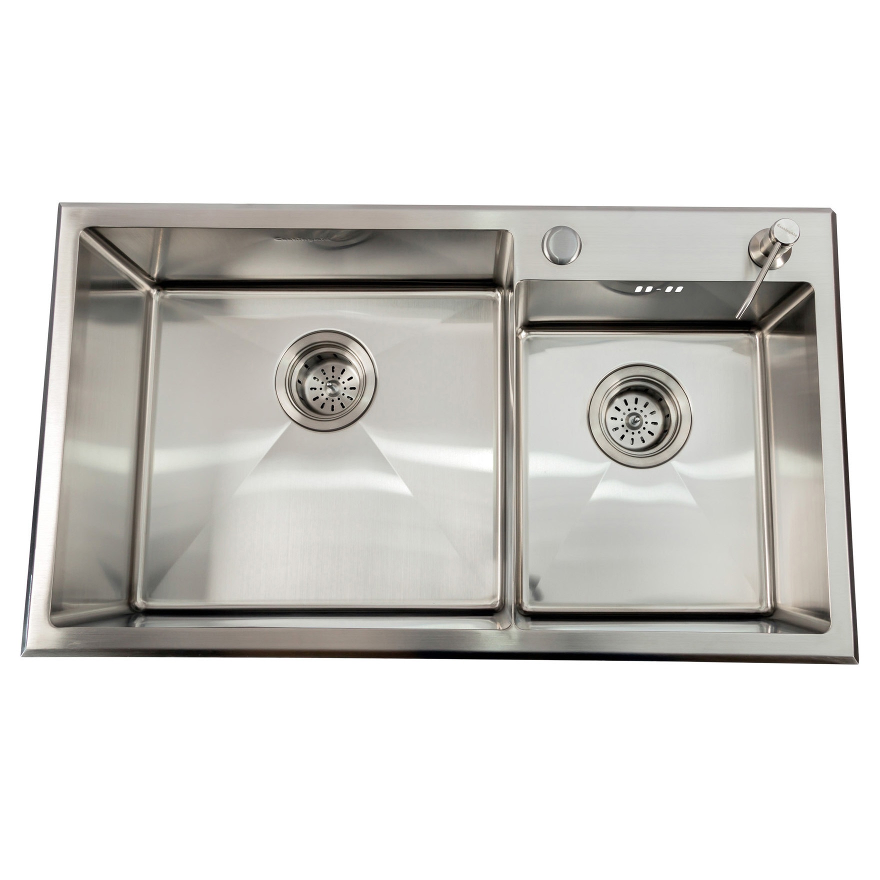 Set chiuveta bucatarie cu 2 cuve inox HORECA dubla CookingAid Afrodita ...