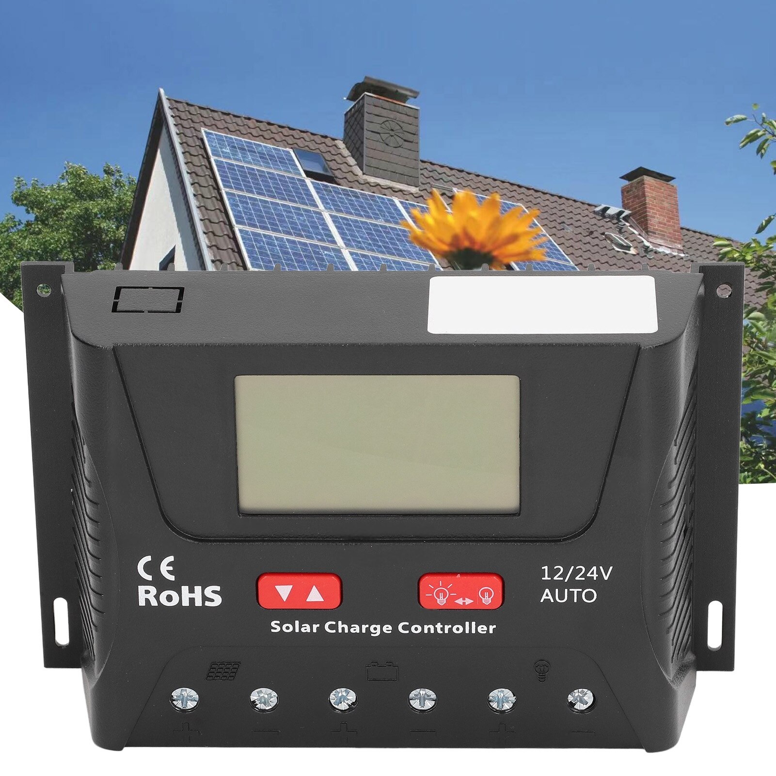 Controler de descarcare de incarcare solara Afisaj LCD, Regulator de ...