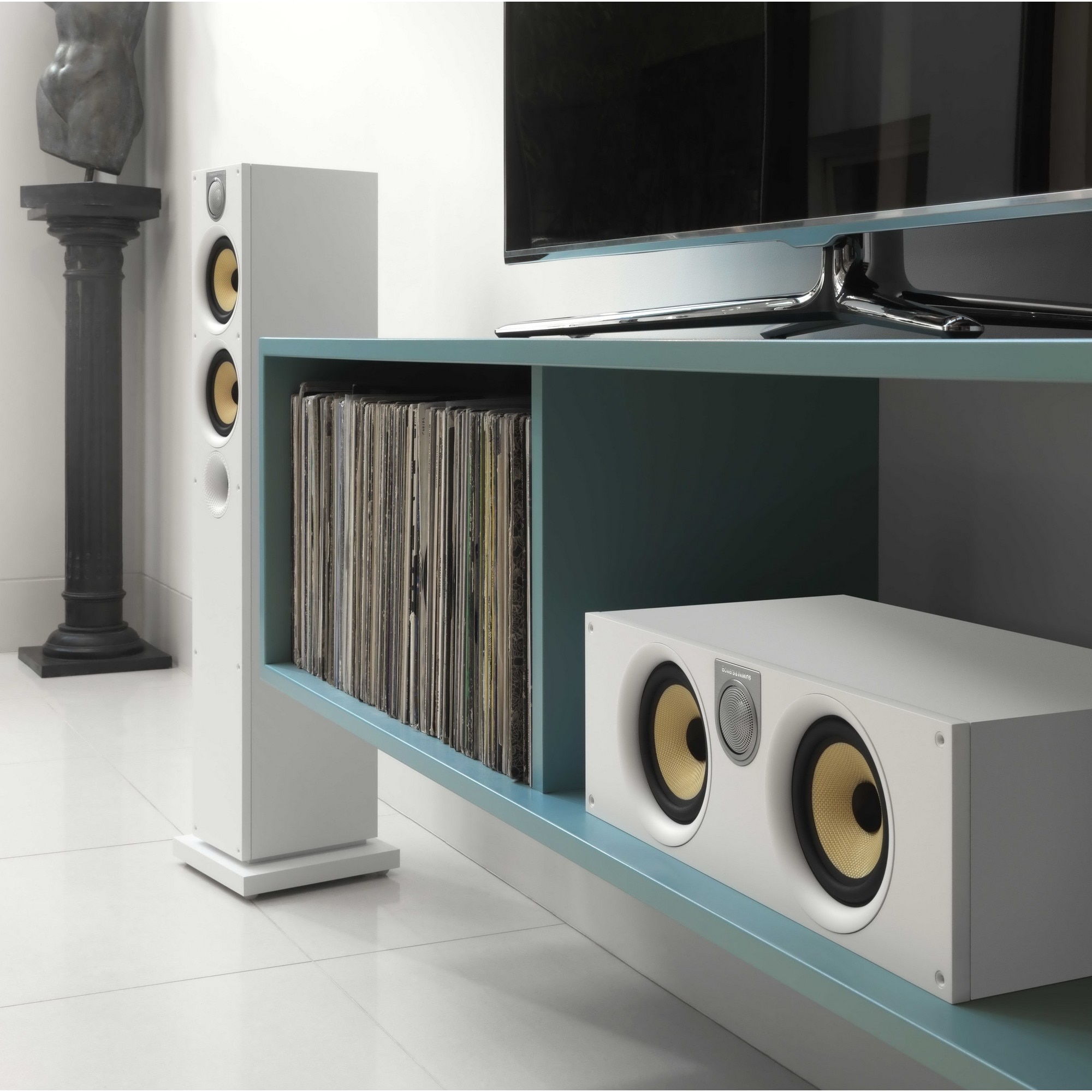 Boxa centru Bowers & Wilkins HTM62 S2, Alb - eMAG.ro