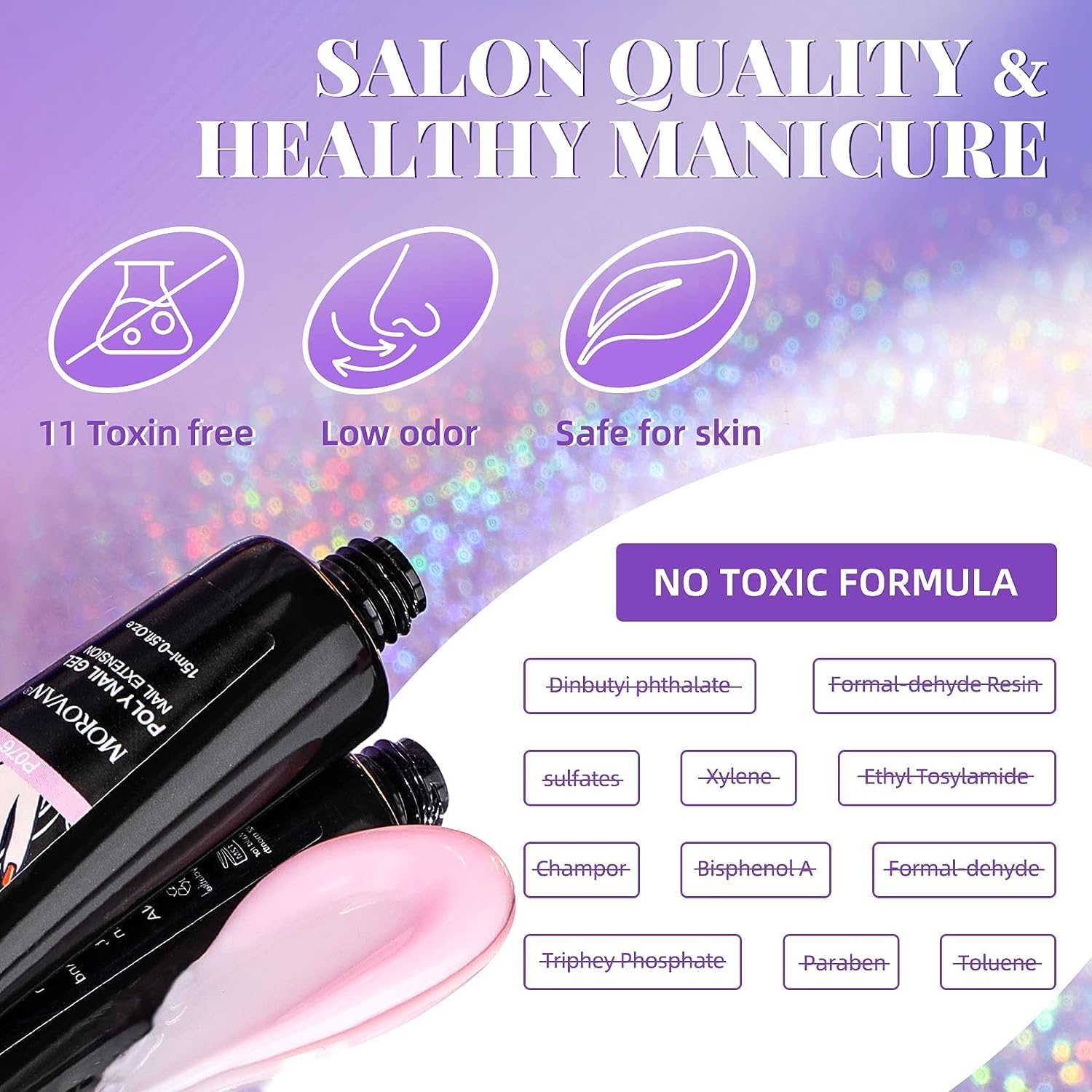 Set polygel pentru unghii Morovan, Set Manichiura cu Gel Structurat cu ...