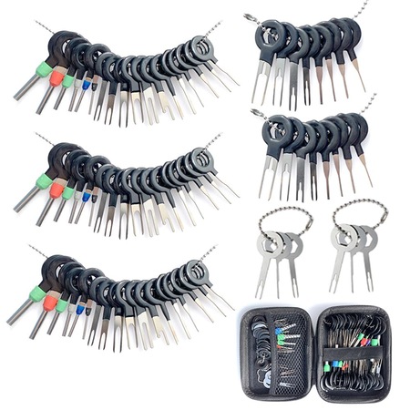 Set 76 bucati extractor de pini din mufe auto, Rqiurpn, din otel ...