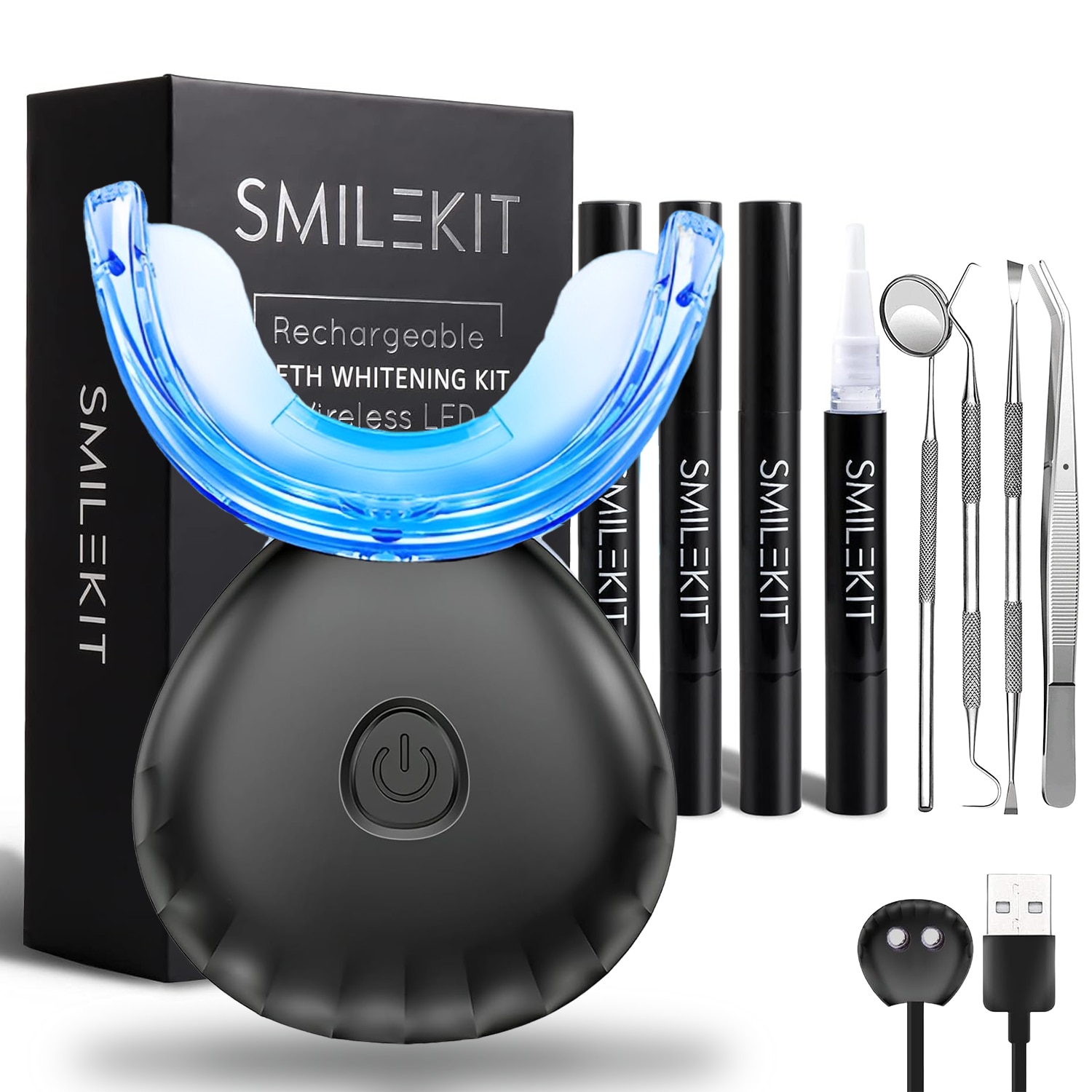 Kit Albire a Dintilor pentru Uz Casnic, BYONDSELF®, cu Lumina LED ...
