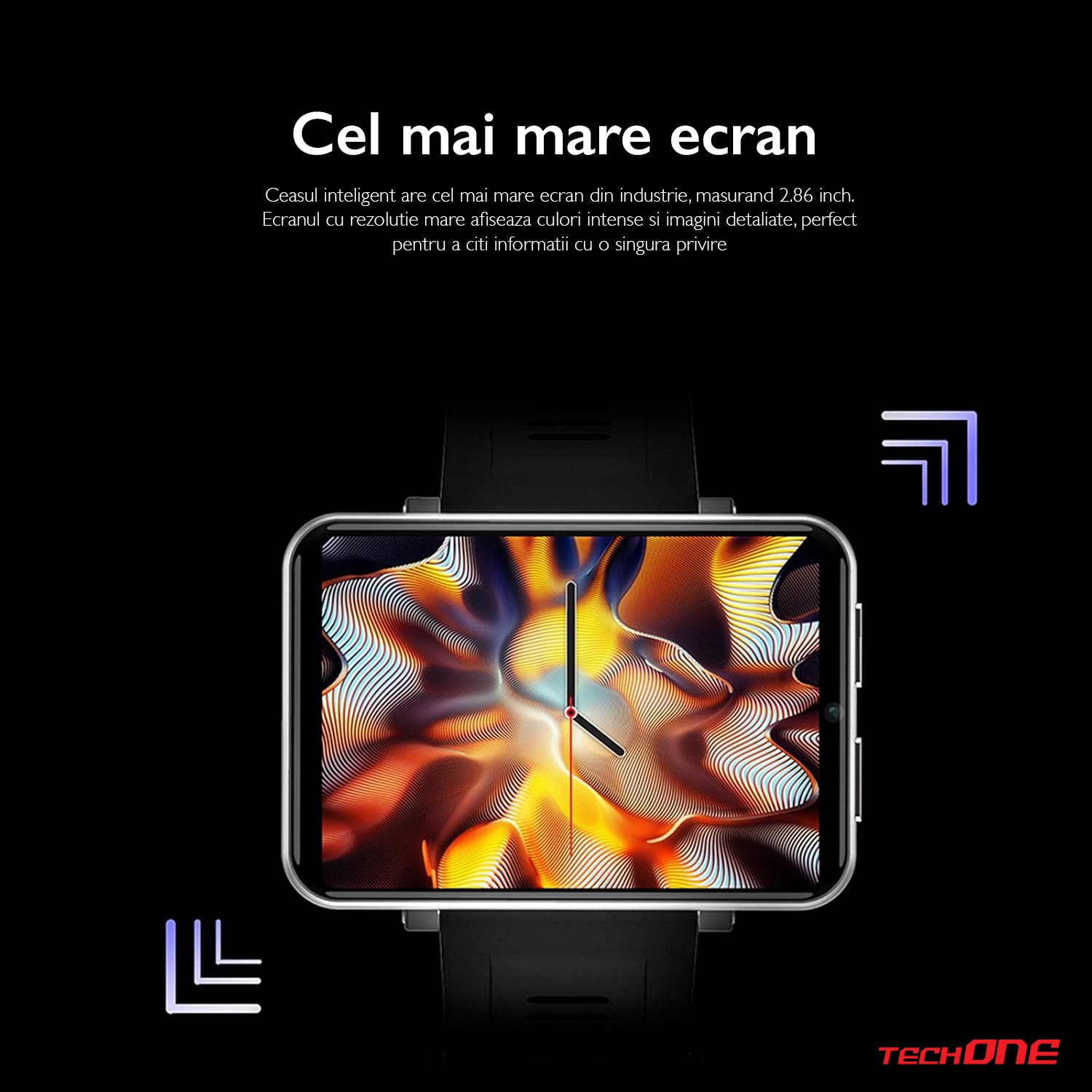 Ceas Smartwatch Barbati TechONE® Orion Smart, 2.86 Inch Super Amoled, Cu SIM 4G, WiFi, Camera ...