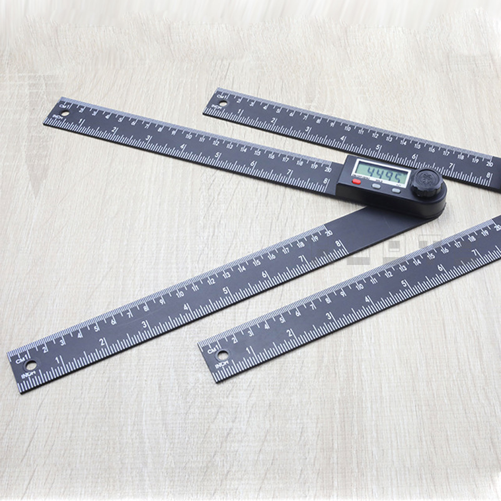 Ruler de unghi digital Enforose, 0-360 grade, 0-300mm, display LCD ...