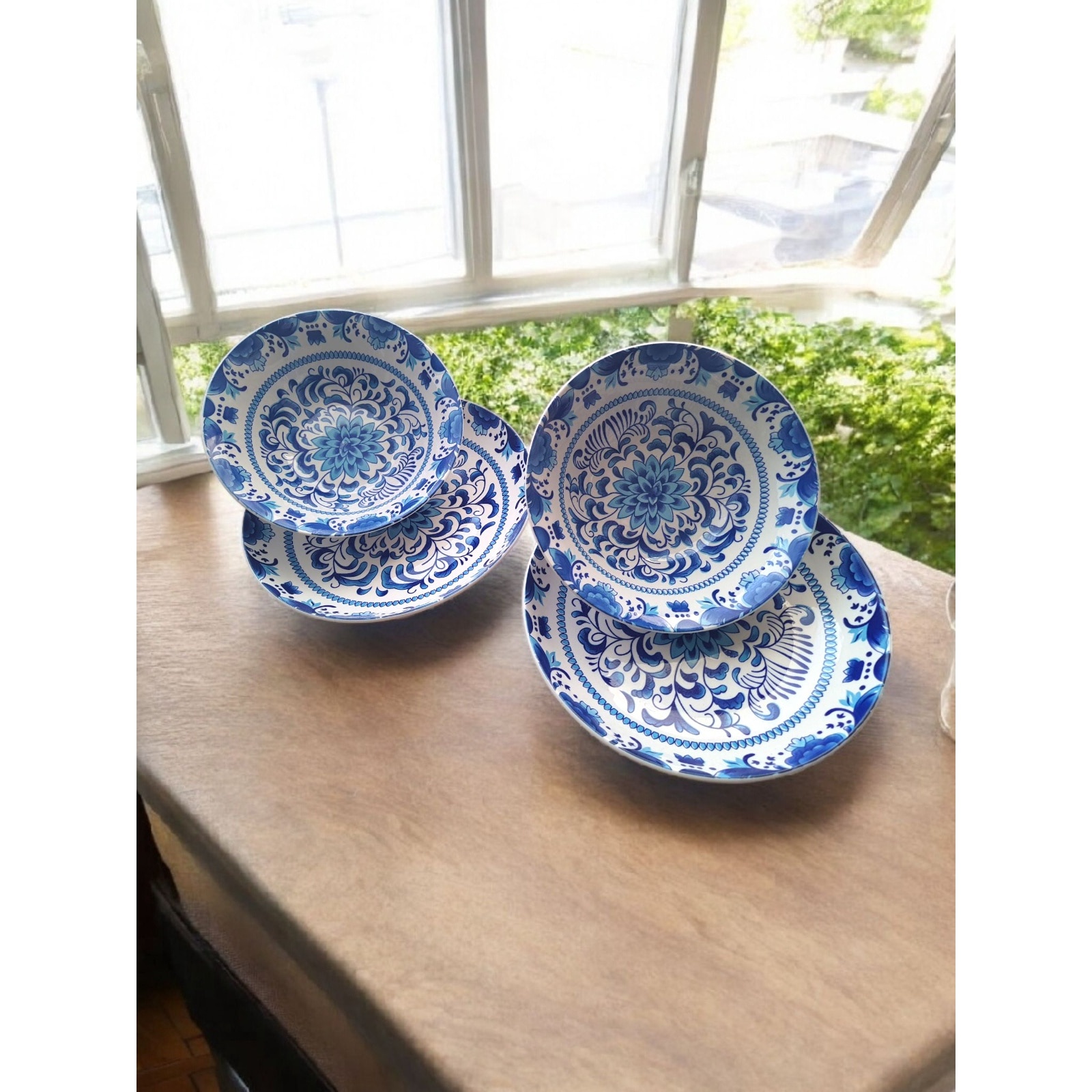 Set vesela din ceramica 12 piese albastre - eMAG.ro